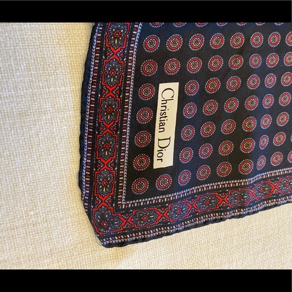 Dior | Accessories | Dior Silk Pocket Square Vintage | Poshmark